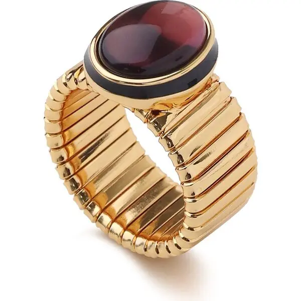 RETRO CHIC Gladiator Legacy Ring - Gold & Red