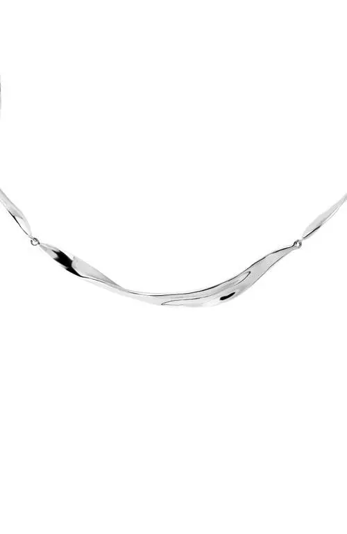 RETRO CHIC Ripple Necklace - Silver