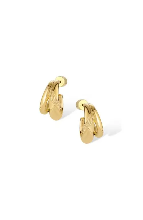 RETRO CHIC Leaf Earrings - Gold