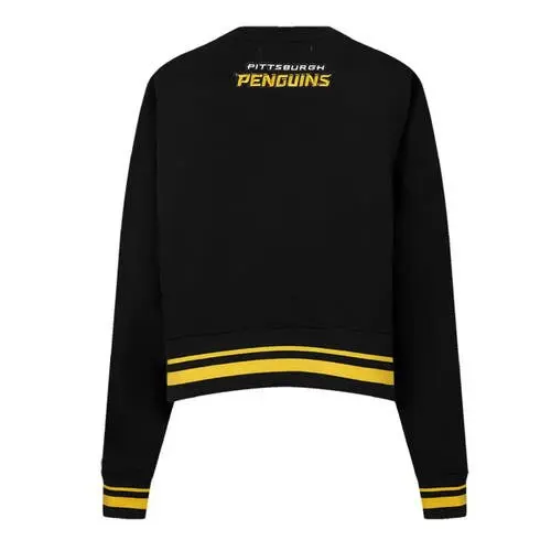 PRO STANDARD Pittsburgh Penguins Area Code Cropped Pullover Sweatshirt