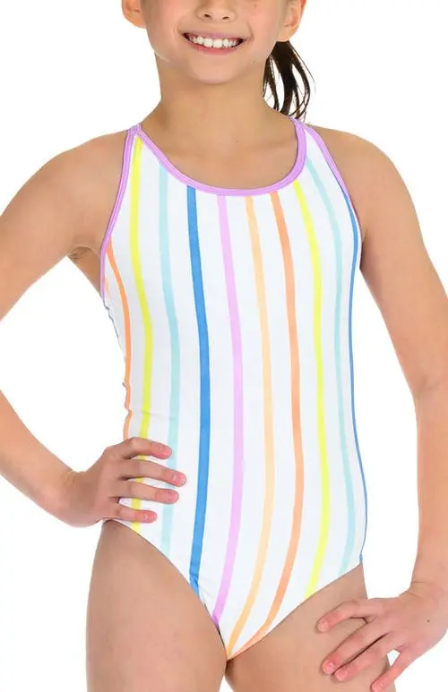 DESTIRA Strappy One Piece Swimsuit - Candy Stripes