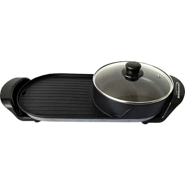 BRENTWOOD Electric Hot Pot And Korean Bbq Grill - Black