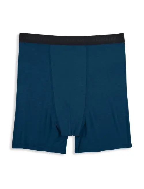 HARBOR BAY BY DXL Big & Tall Modal 4 Inch Stretch Boxer Briefs - Sailor Blue