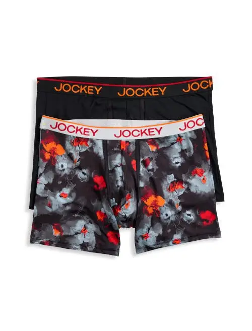 JOCKEY Big & Tall 2-pk 6 Inch Chafe-proof Microfiber Boxer Briefs - Remembrance Grey