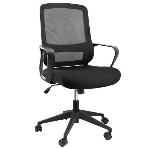 ELAMA Mid Back Adjustable Office Chair - Black