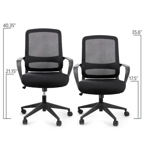 ELAMA Mid Back Adjustable Office Chair