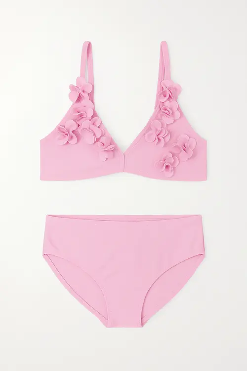 LIMEAPPLE Rosette Triangle Bikini - Pink