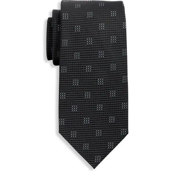 Michael Kors Big & Tall Palais Neat Tie - Black