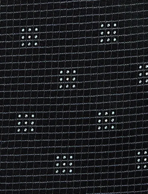 Michael Kors Big & Tall Palais Neat Tie - Black