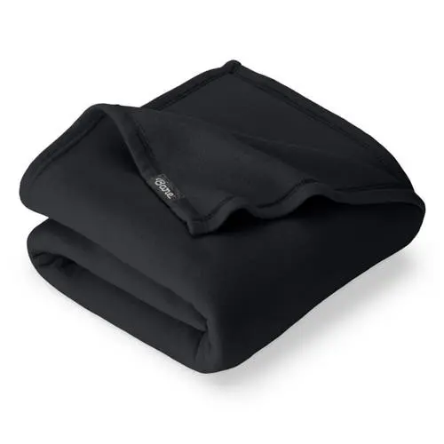 BARE HOME Lightweight Polar Fleece Blanket - Black