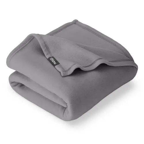 BARE HOME Lightweight Polar Fleece Blanket - Grey