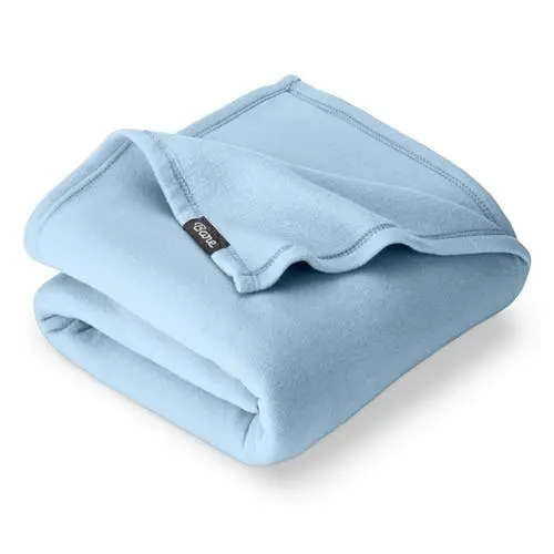 BARE HOME Lightweight Polar Fleece Blanket - Light Blue