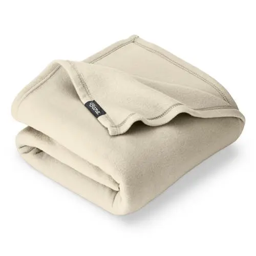 BARE HOME Lightweight Polar Fleece Blanket - Oyster