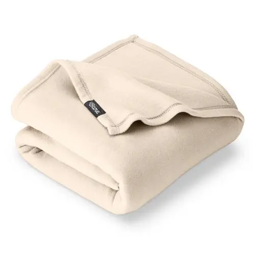 BARE HOME Lightweight Polar Fleece Blanket - Sand