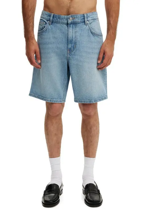 COTTON ON Loose Straight Denim Short - River Blue