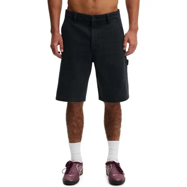 COTTON ON Baggy Worker Short - Washed Black