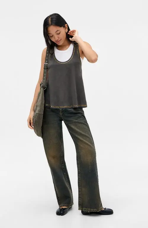 BDG URBAN OUTFITTERS Studded Cotton Racerback Tank