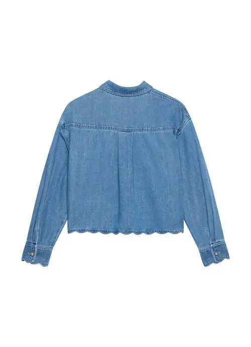 Mint Velvet Denim Scallop Shirt