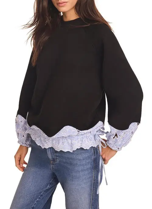 Mint Velvet Embroidered Hem Sweatshirt