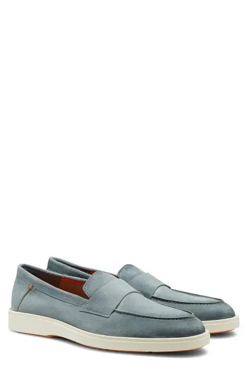 Santoni Suede Loafer - Light Grey