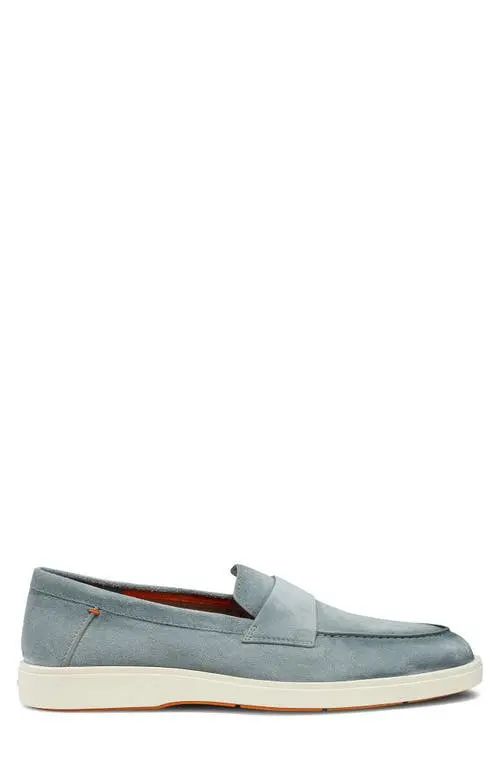 Santoni Suede Loafer - Light Grey