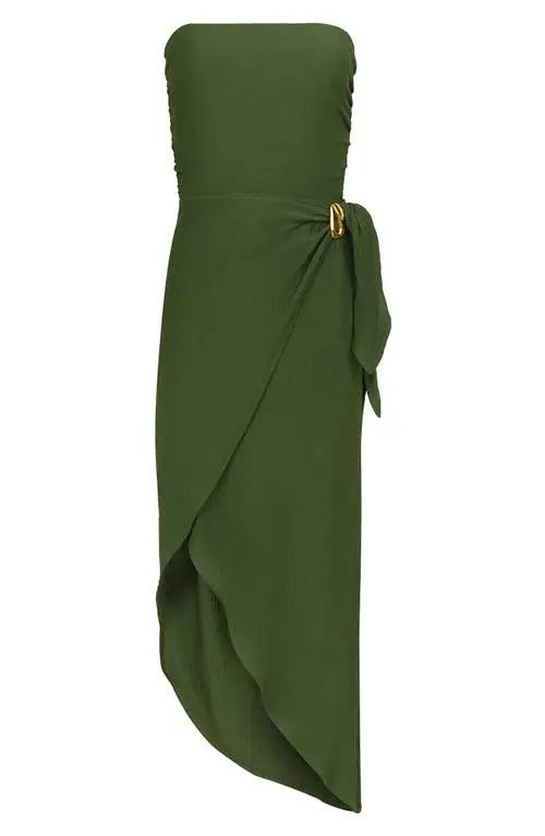 VIX PAULA HERMANNY Noa Strapless Cover-up Midi Dress