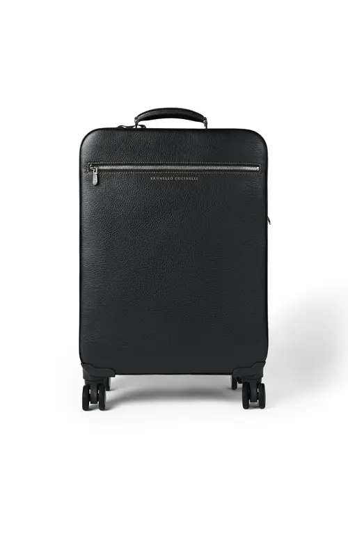 Brunello Cucinelli Grained Calfskin Suitcase - Black