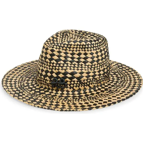 Ruslan Baginskiy Rhomboidal Fedora Hat - Beige/black