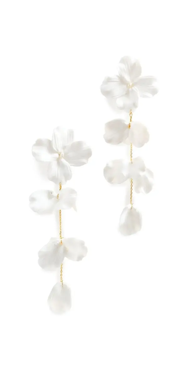 Shashi Gardenia Earrings - White