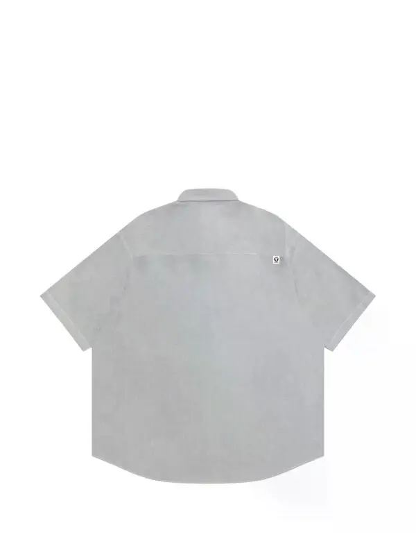 AAPE BY *A BATHING APE Logo-patch Short-sleeve Shirt - Grey