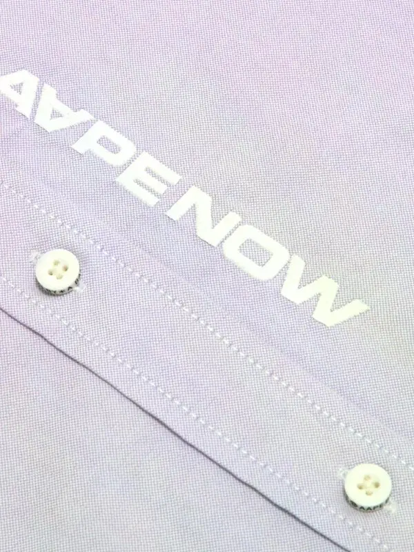 AAPE BY *A BATHING APE Logo Button-up Shirt - Purple