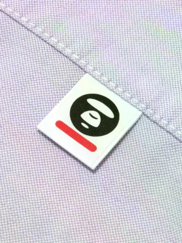 AAPE BY *A BATHING APE Logo Button-up Shirt - Purple