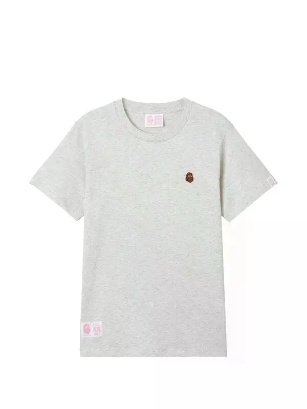 FINGERCROXX Logo-patch Crew-neck T-shirt - Grey