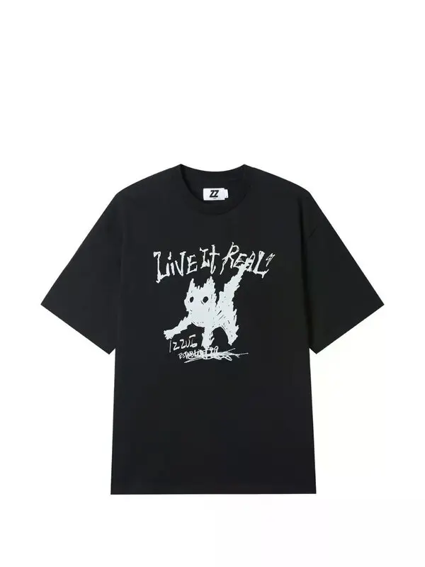 Izzue Graphic Print T-shirt - Black