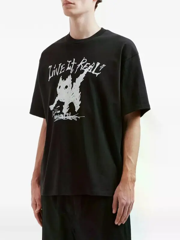Izzue Graphic Print T-shirt - Black