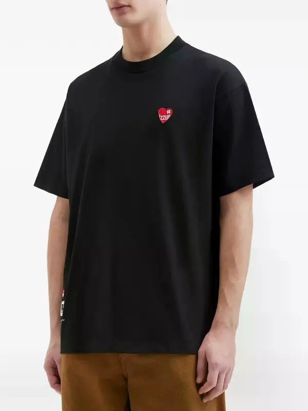 Izzue Logo-embroidered T-shirt - Black