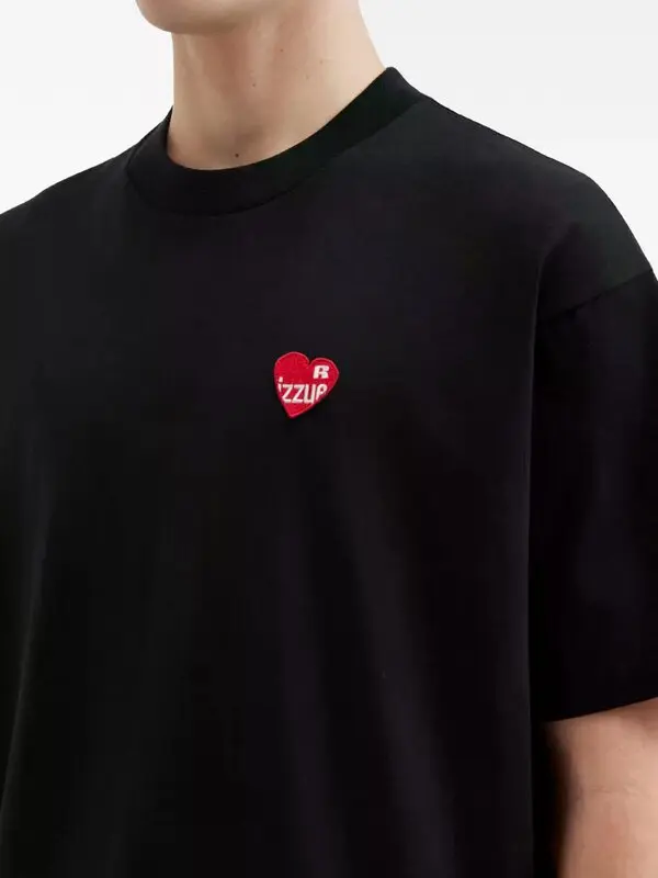 Izzue Logo-embroidered T-shirt - Black