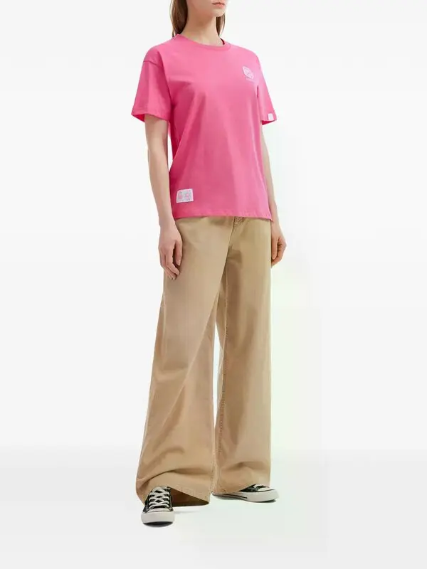 FINGERCROXX Logo-embroidered T-shirt - Pink