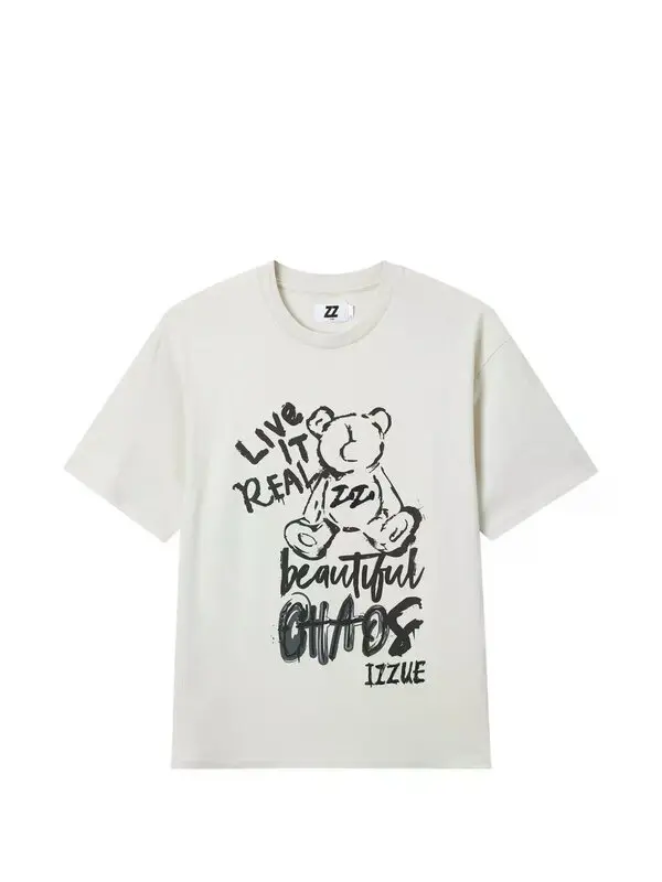 Izzue Graphic Print T-shirt - Neutrals