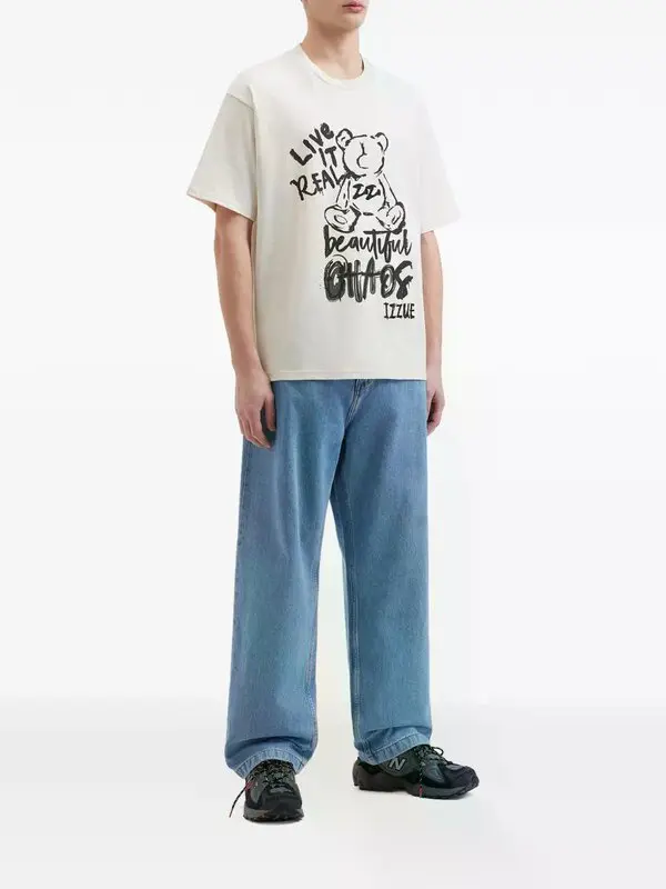 Izzue Graphic Print T-shirt - Neutrals