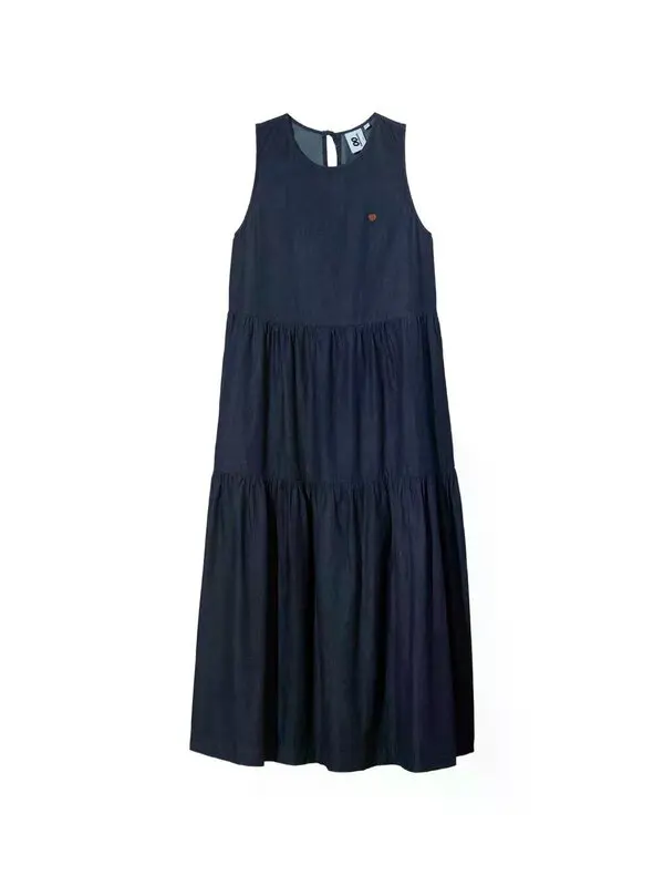 CHOCOOLATE Tiered Sleeveless Dress - Blue