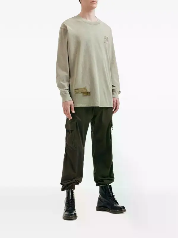 Izzue Crew-neck Applique T-shirt - Green