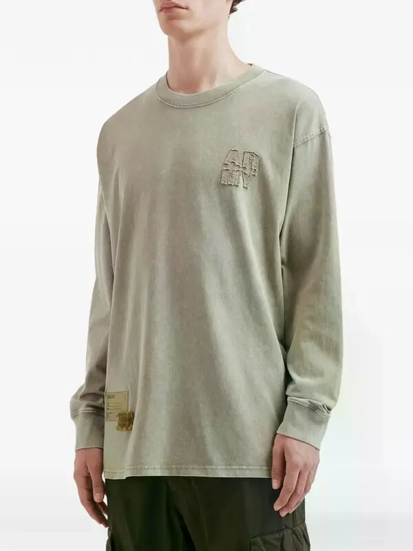 Izzue Crew-neck Applique T-shirt - Green