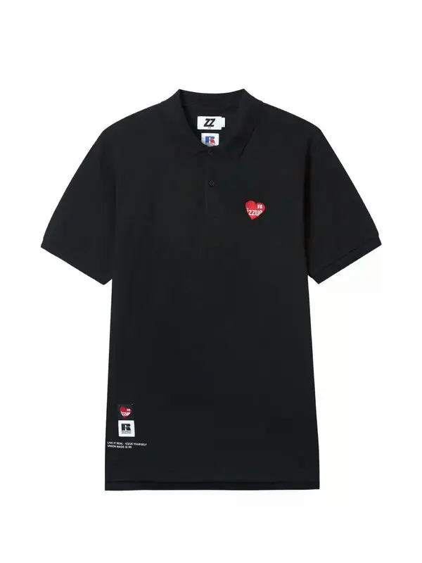 Izzue Appliqué Polo Shirt - Black