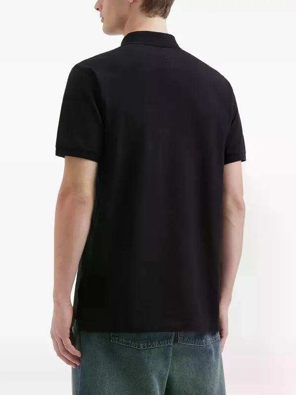 Izzue Appliqué Polo Shirt - Black