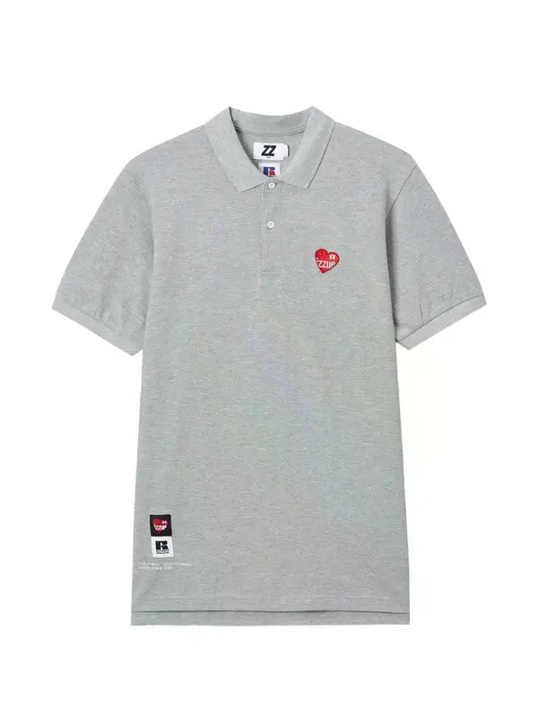 Izzue Logo-appliqué Polo Shirt - Grey