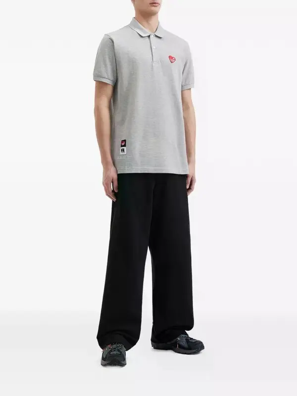 Izzue Logo-appliqué Polo Shirt - Grey