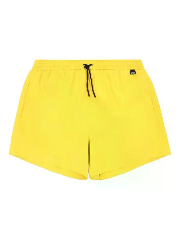 EA7 Drawstring-waist Swim Shorts - Yellow