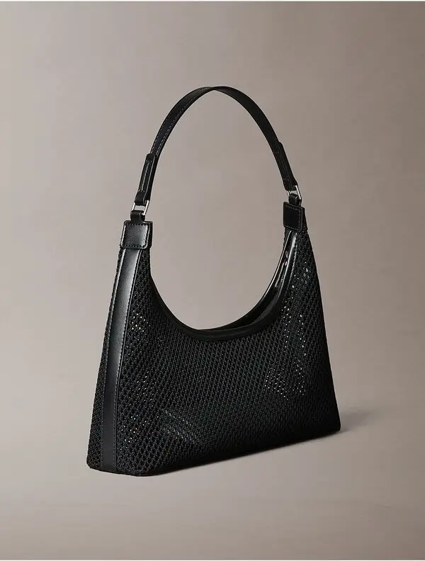 Calvin Klein Emblem Logo Mesh Shoulder Bag