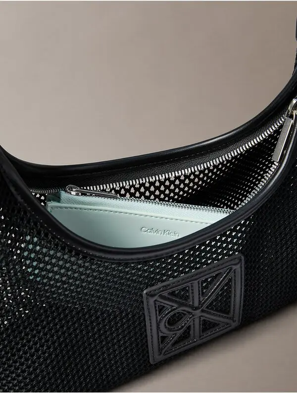 Calvin Klein Emblem Logo Mesh Shoulder Bag